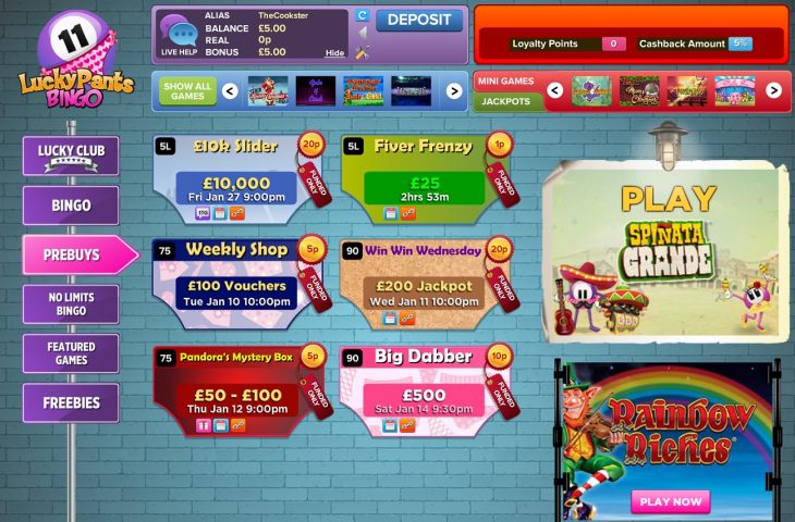 Lucky Pants Bingo Review - Bingo Kings